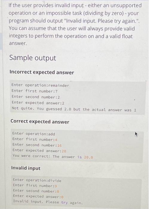 Solved Math Checker Implementation Project Description For | Chegg.com