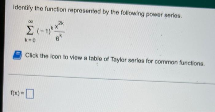 Solved Identify the function represented by the following | Chegg.com