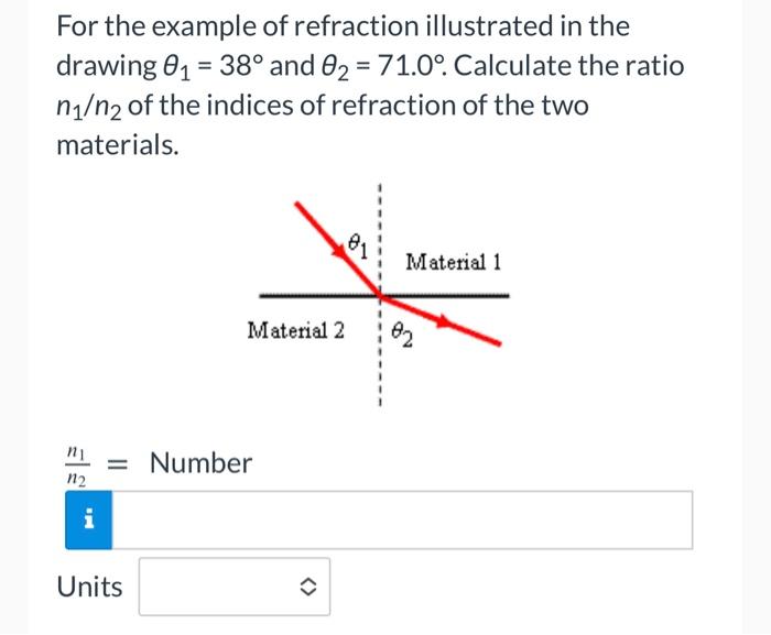 Solved For the example of refraction illustrated in the | Chegg.com