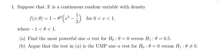 Solved Suppose that X is a continuous random variable with | Chegg.com