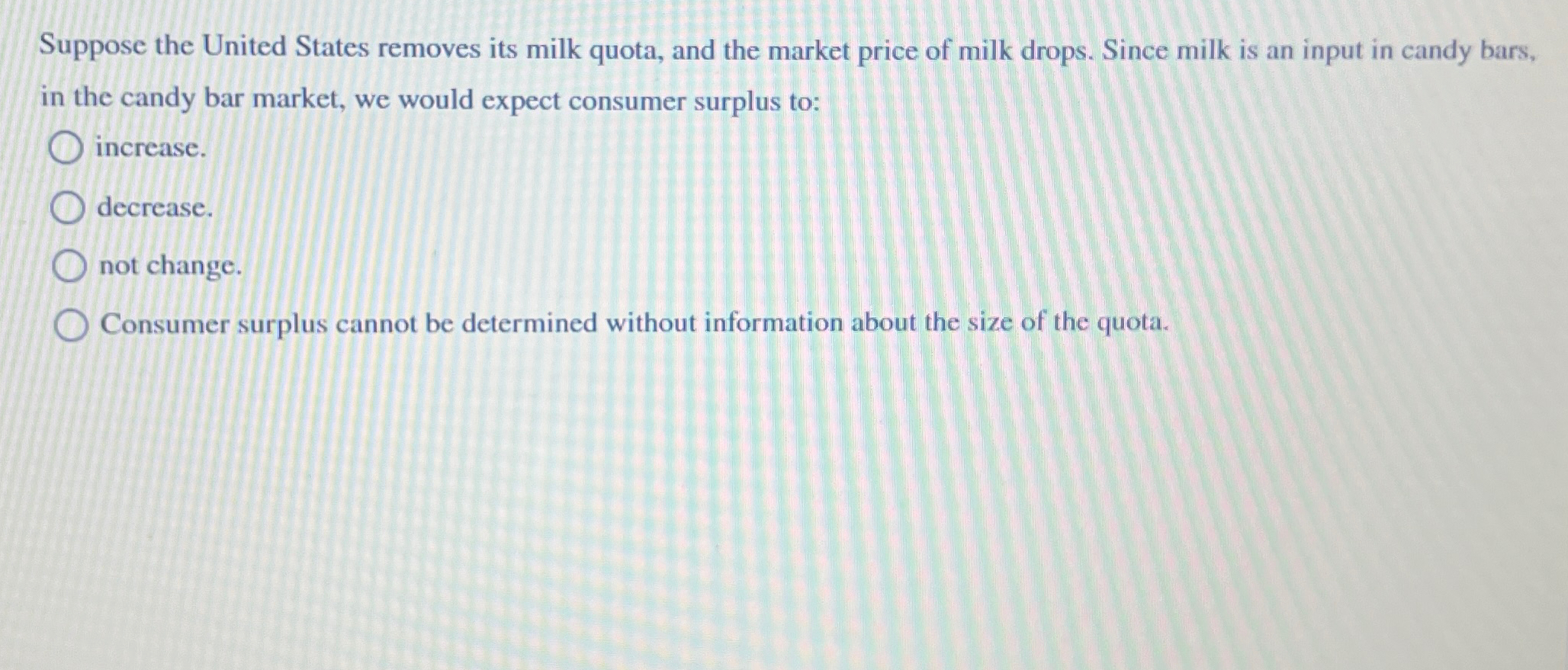 Solved Suppose the United States removes its milk quota, and | Chegg.com