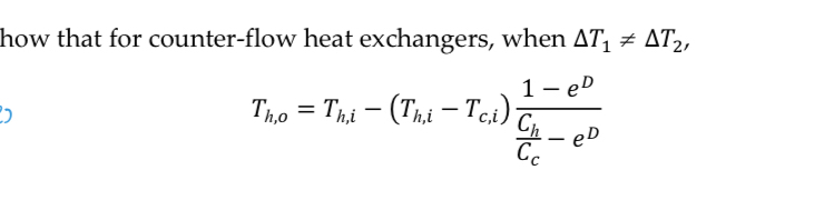 Solved Show that for counter-flow heat exchangers, when | Chegg.com