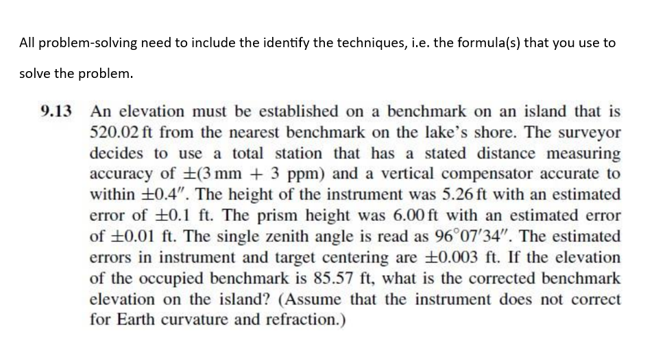 Solved All problem-solving need to include the identify the | Chegg.com