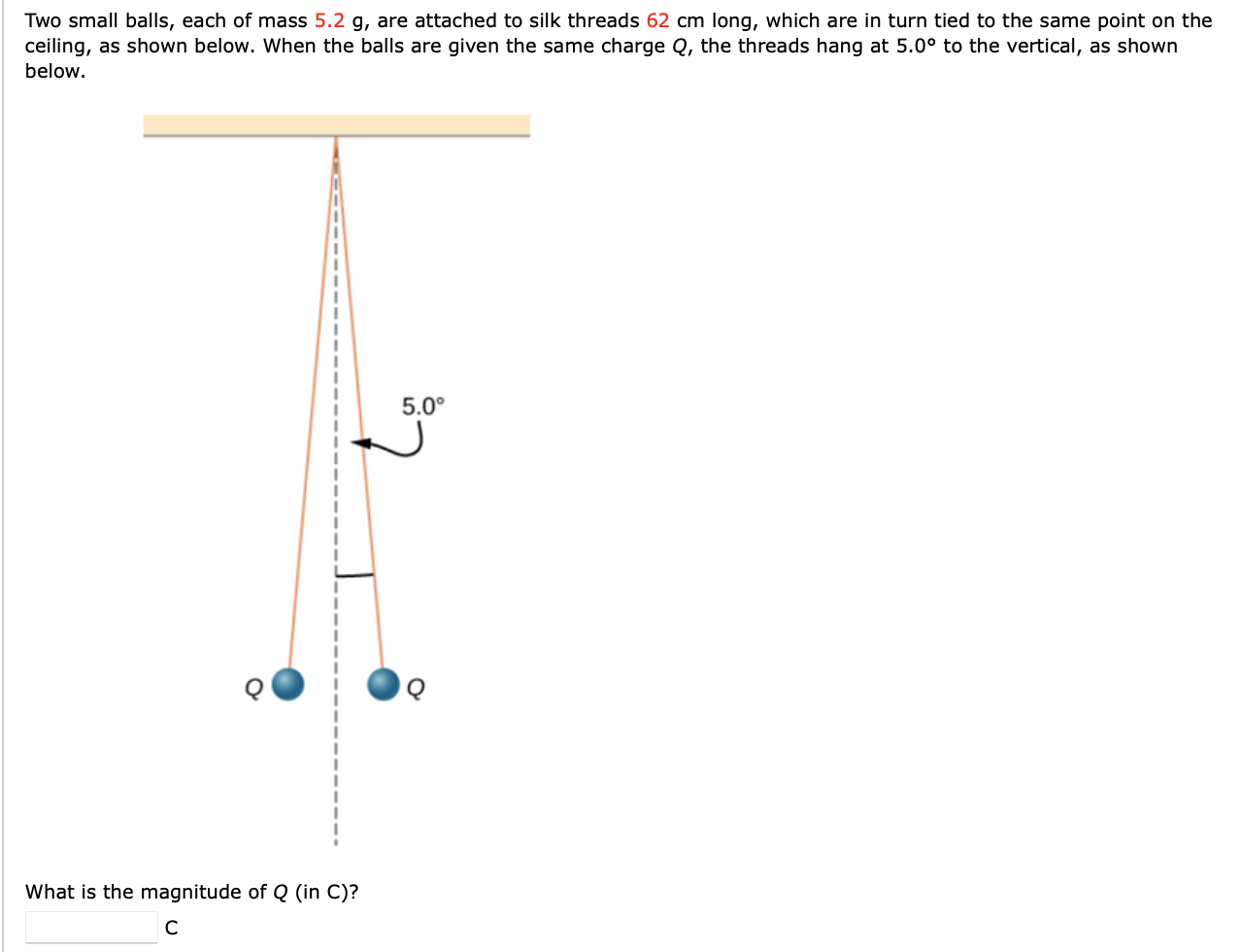 Solved Two small balls, each of mass 5.2g, ﻿are attached to | Chegg.com