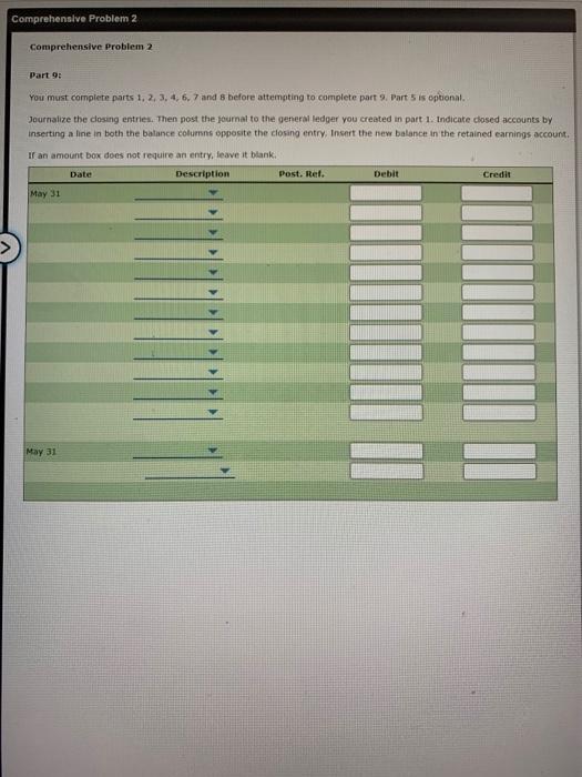 Comprehensive Problem 2 Comprehensive Problem 2 Part | Chegg.com