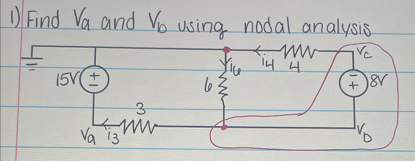 Solved Find Va ﻿and Vb ﻿using nodal analysis | Chegg.com