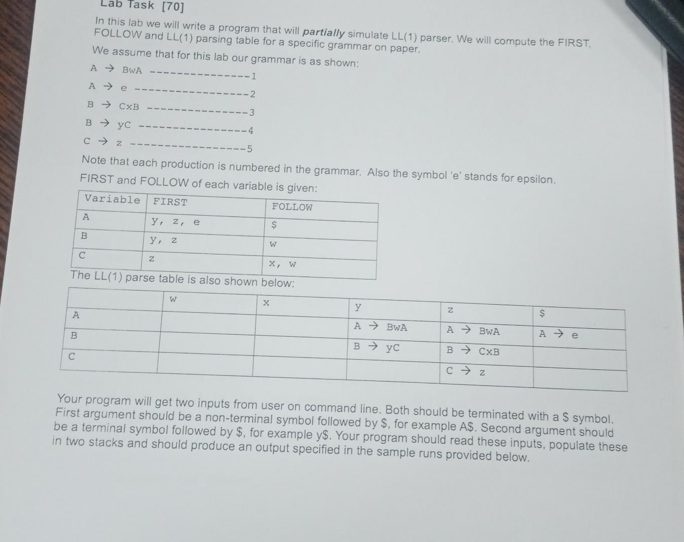 Solved Lab Task [70] In this lab we will write a program | Chegg.com