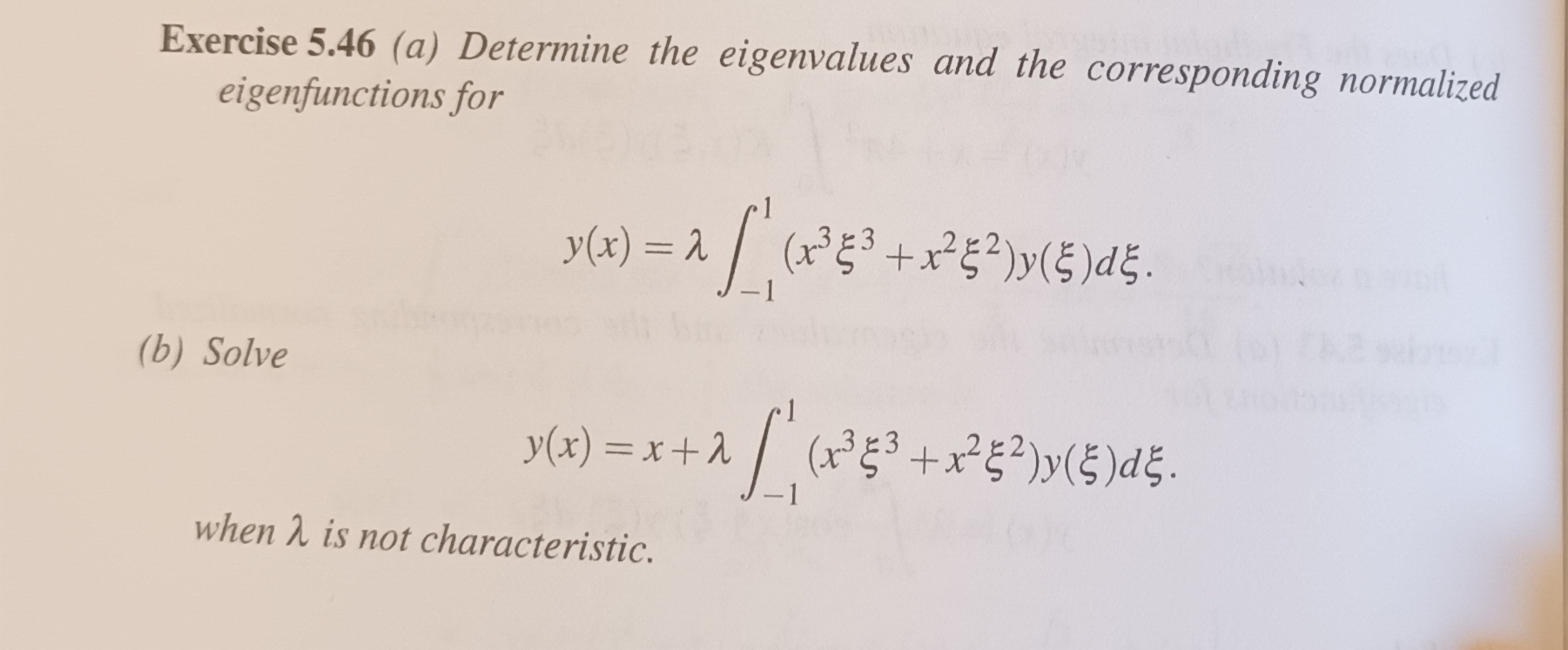 Solved Exercise 5.46 (a) ﻿Determine the eigenvalues and the | Chegg.com