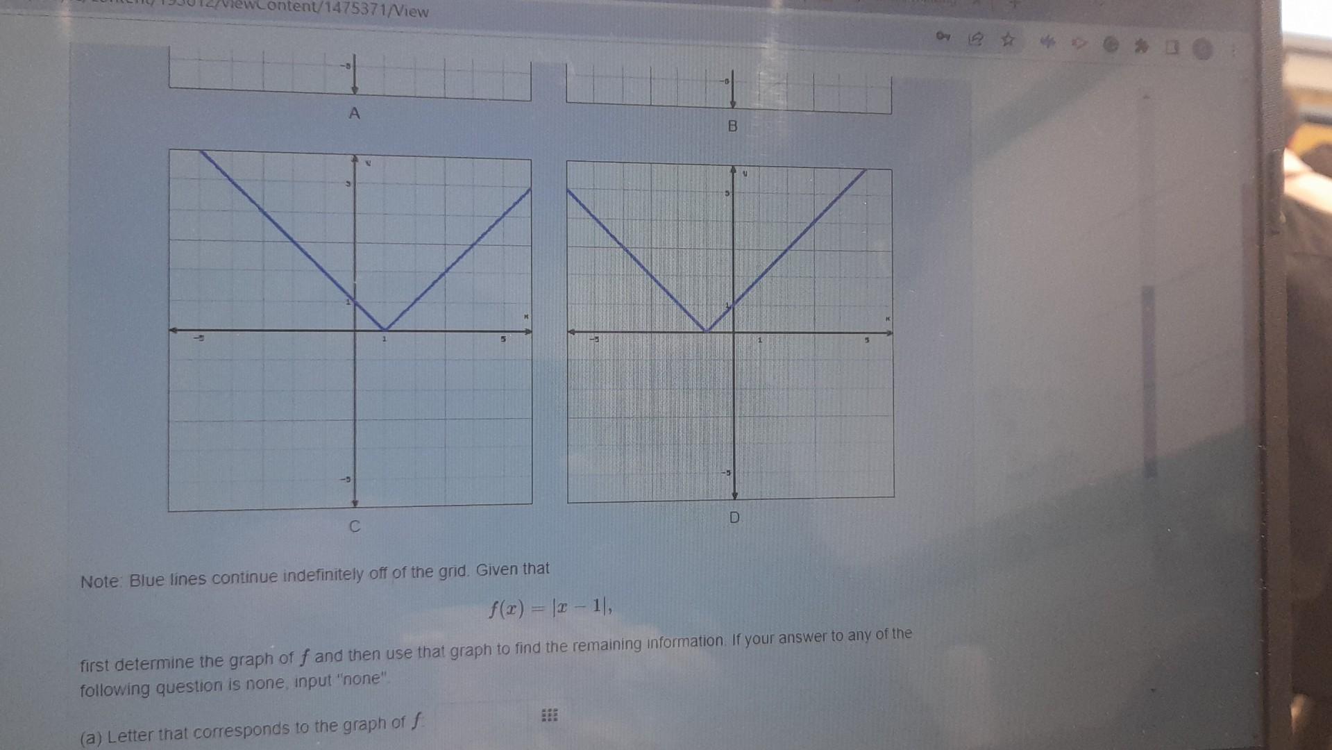 Solved Note: Blue lines continue indefinitely off of the | Chegg.com