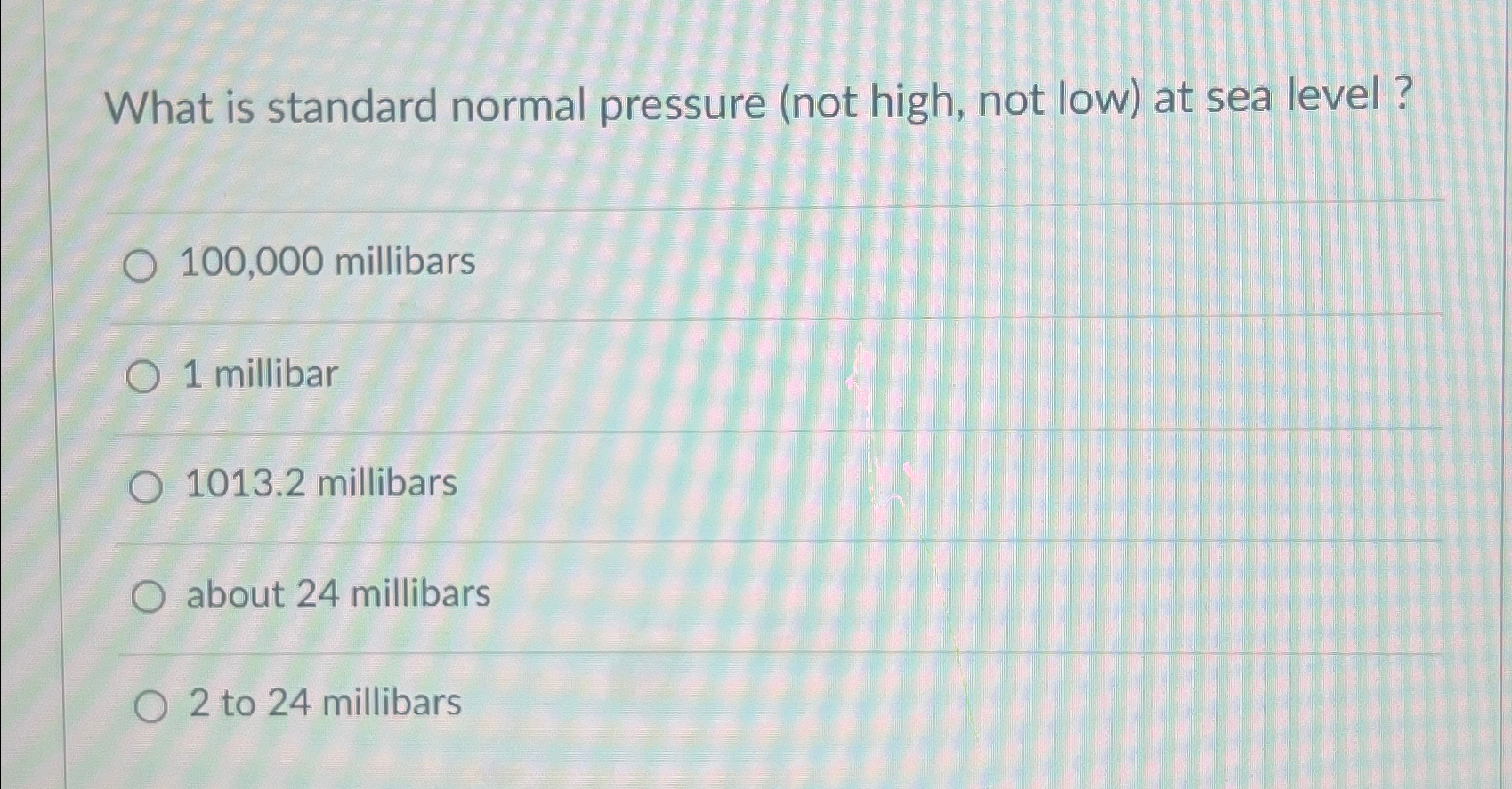 Solved What is standard normal pressure (not high, not low) | Chegg.com