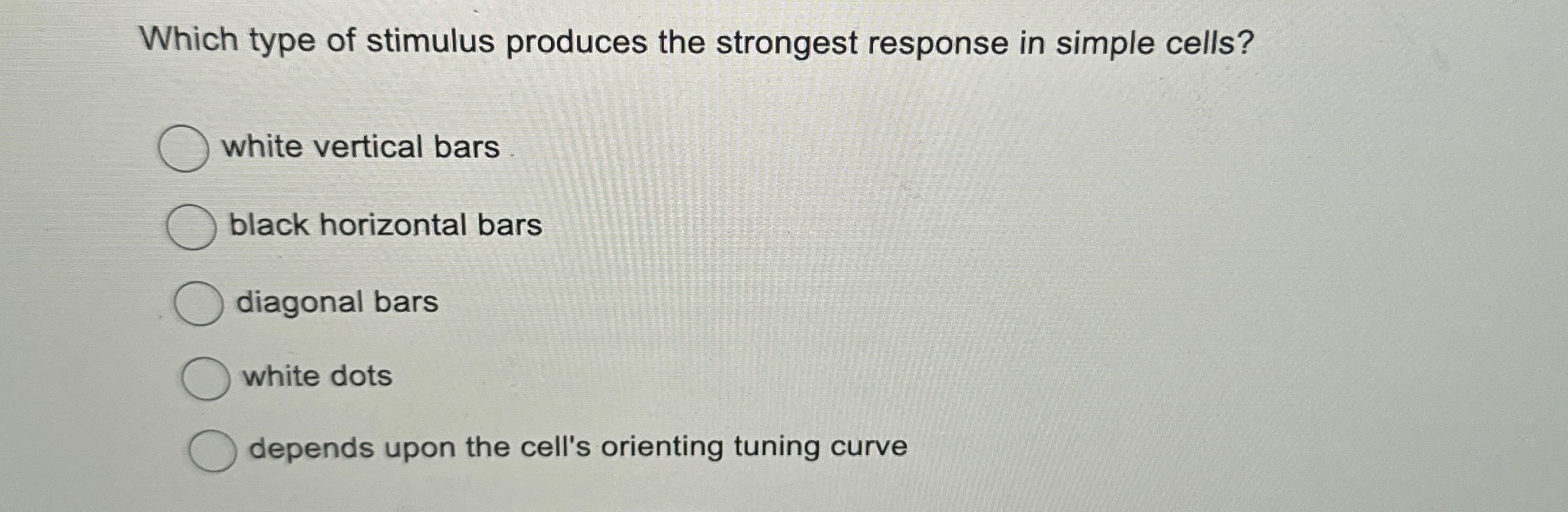 Solved Which type of stimulus produces the strongest | Chegg.com