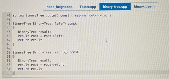 Solved The Binarytree Class Of The A Binary Tree 