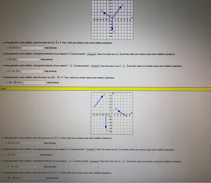 Solved Using geometric vector addition, drew the vector sum | Chegg.com