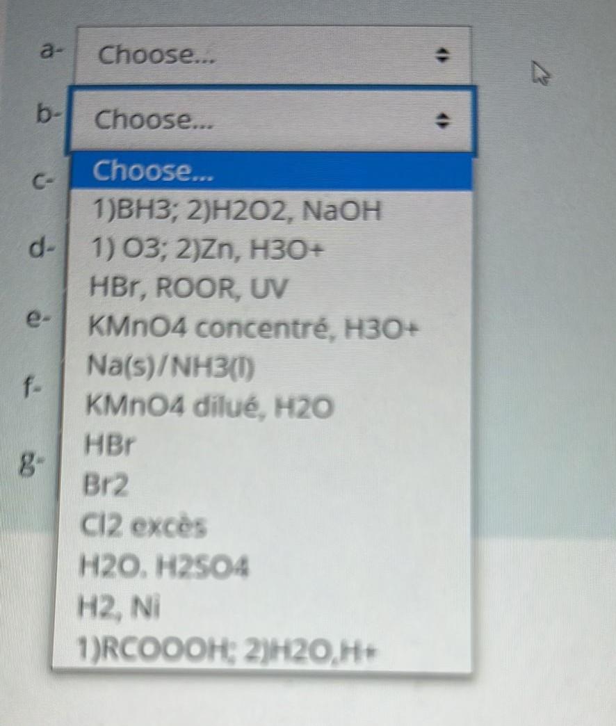 Solved Quelles conditions pourriez-vous utiliser pour | Chegg.com