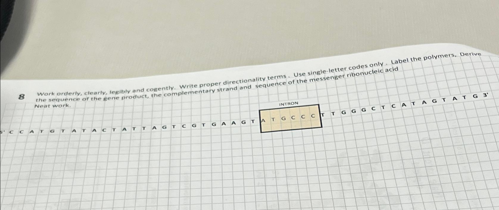 Solved Work orderly, clearly, legibly and cogently. Write | Chegg.com