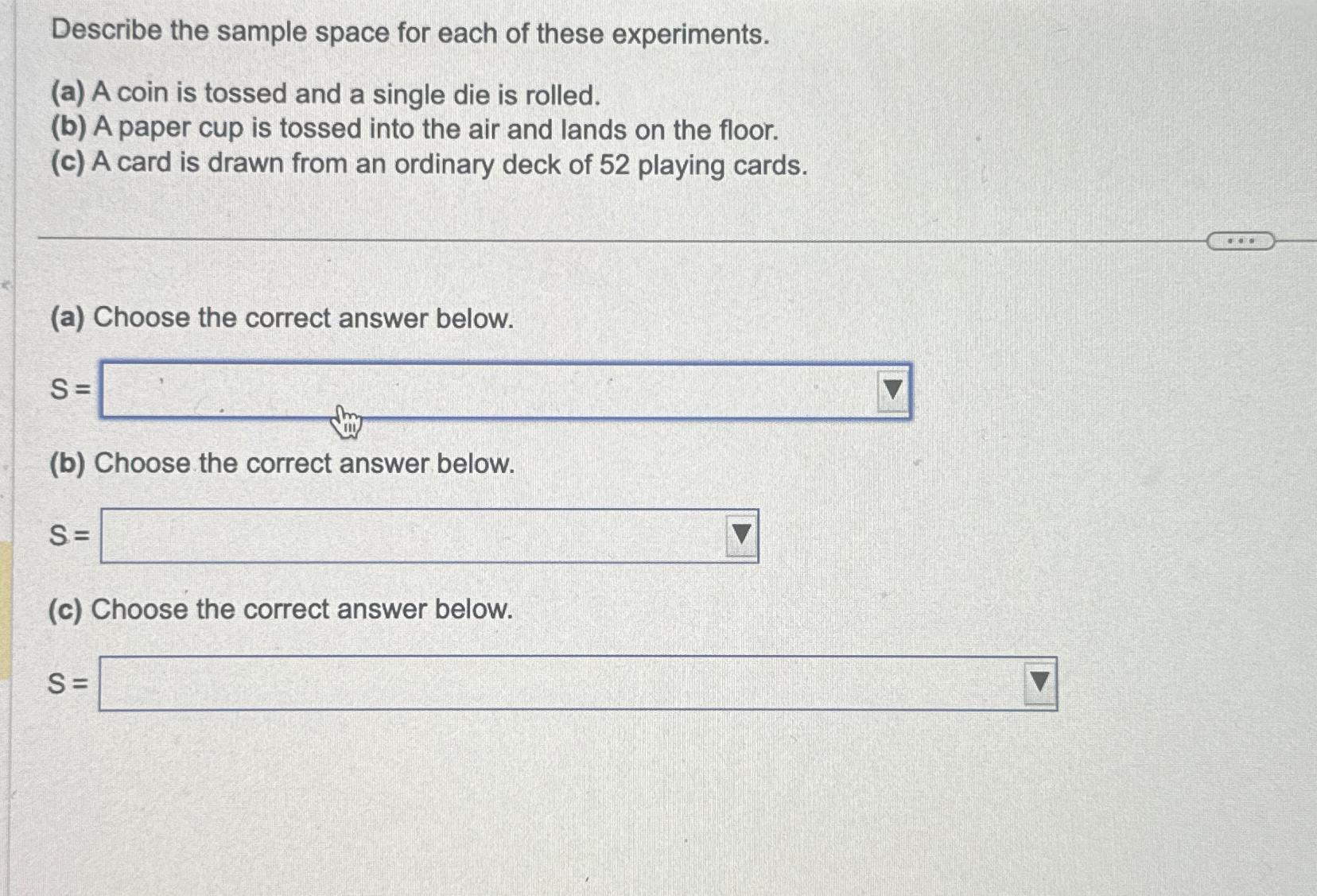Solved Describe the sample space for each of these | Chegg.com