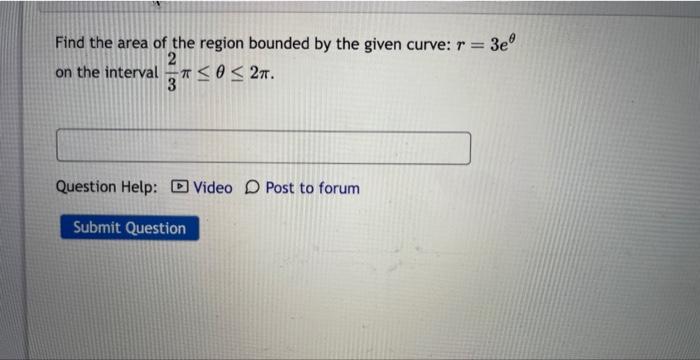 Solved Find the area of the region bounded by the given | Chegg.com