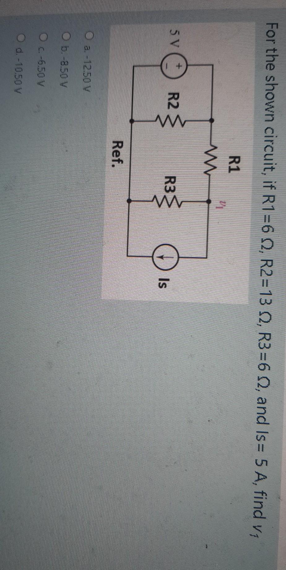 Solved For the shown circuit, if R1=6 Q2, R2=18 12, R3=6 , | Chegg.com