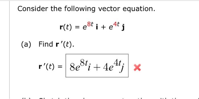 Solved Consider the following vector equation. | Chegg.com