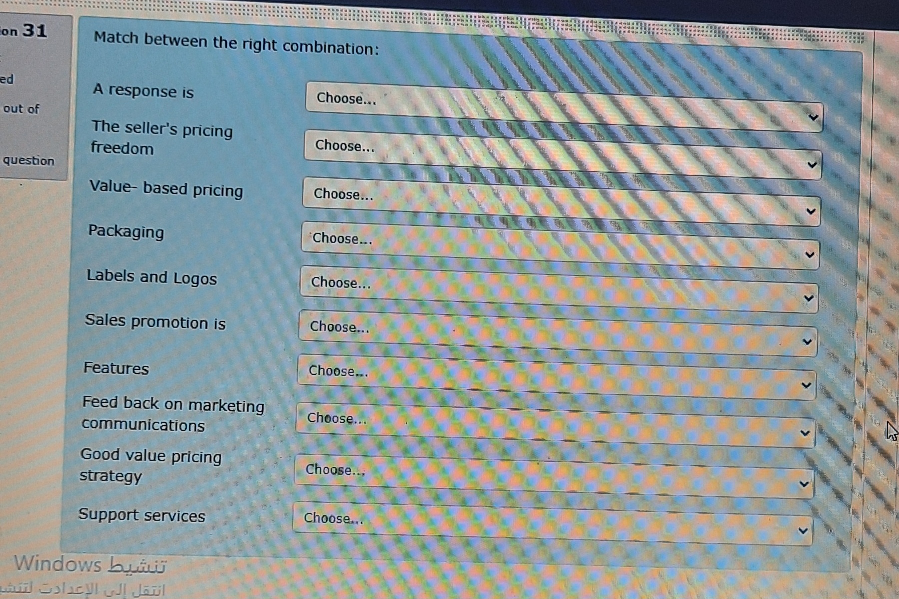 Solved Match between the right combination:A response isThe | Chegg.com