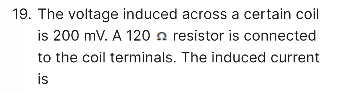 Solved The voltage induced across a certain coil is 200mV. | Chegg.com