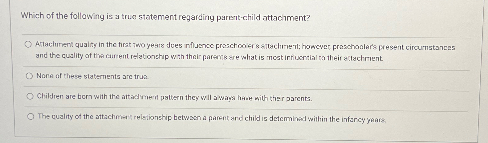Solved Which of the following is a true statement regarding | Chegg.com