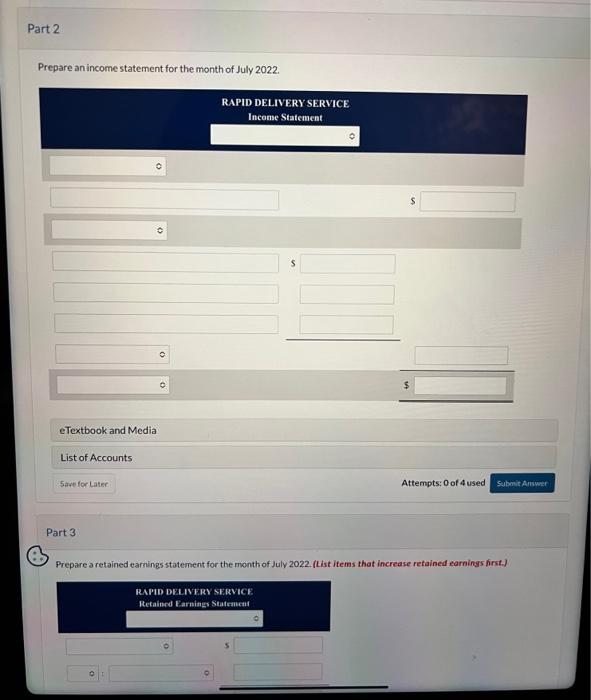 Solved Prepare a retained earnings statement for the month | Chegg.com