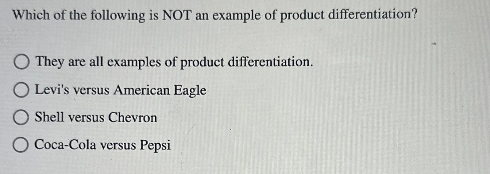 Solved Which of the following is NOT an example of product | Chegg.com