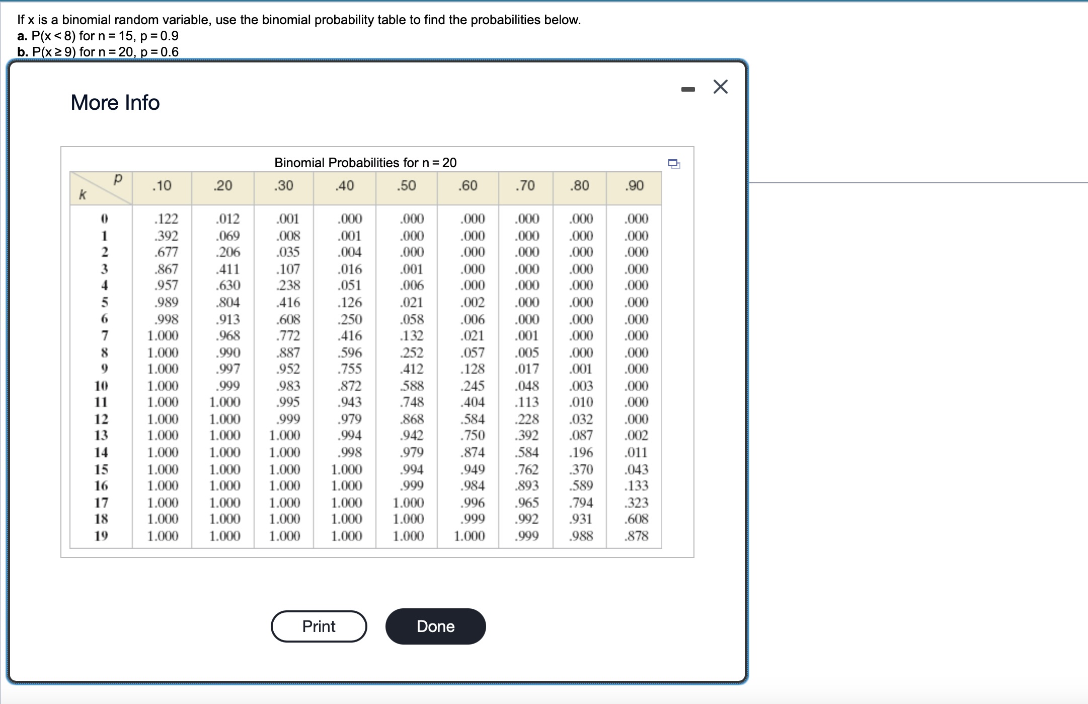 Solved If x ﻿is a binomial random variable, use the binomial | Chegg.com