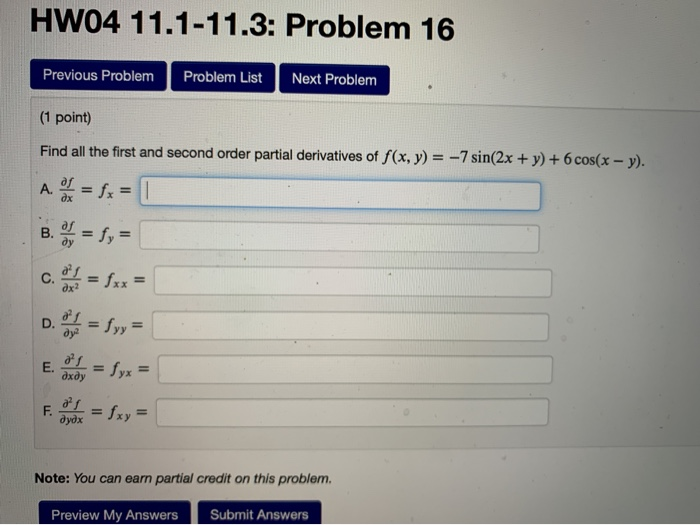 Solved HW04 11.1-11.3: Problem 16 Previous Problem Problem | Chegg.com