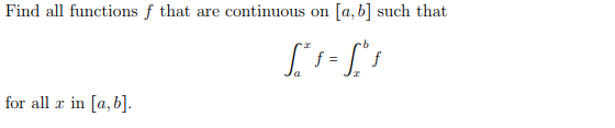 Solved Find all functions f ﻿that are continuous on a,b | Chegg.com