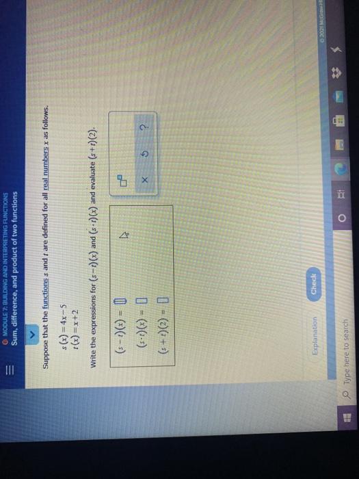 Solved = O MODULE 7 BUILDING AND INTERPRETING RINCTIONS Sum, | Chegg.com