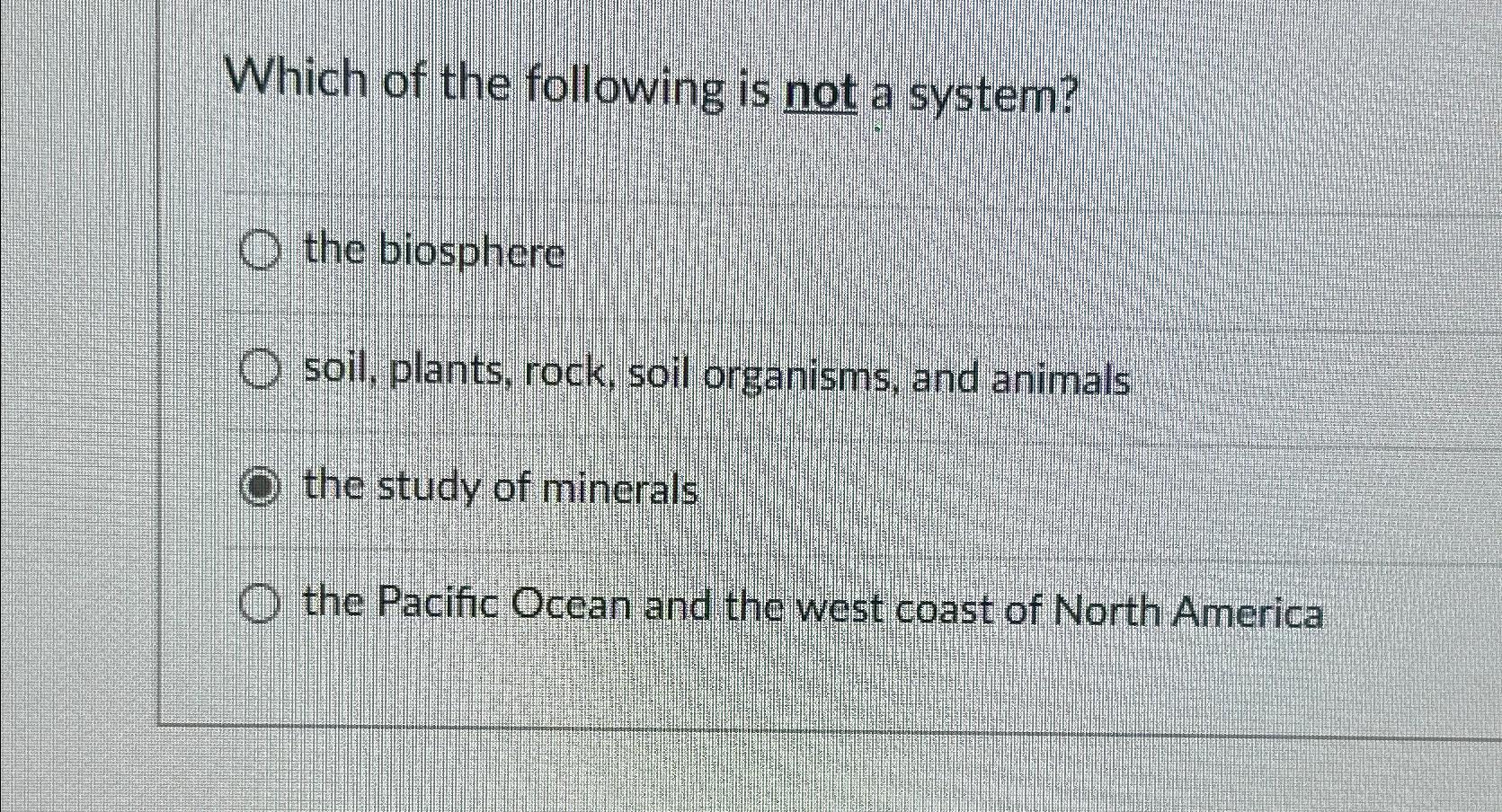 Solved Which of the following is not a system?the | Chegg.com