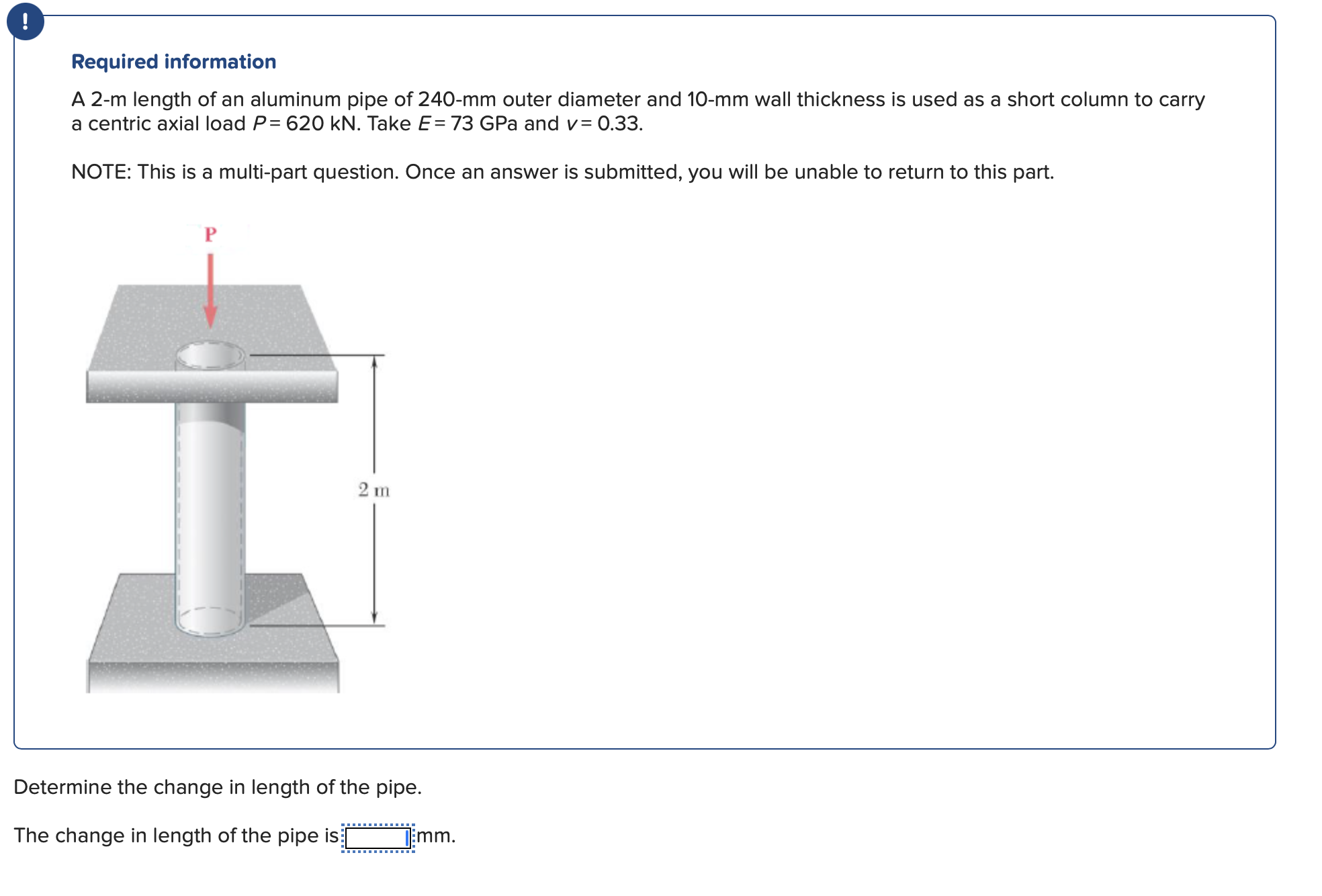 Solved Required informationA 2-m ﻿length of an ﻿aluminum | Chegg.com