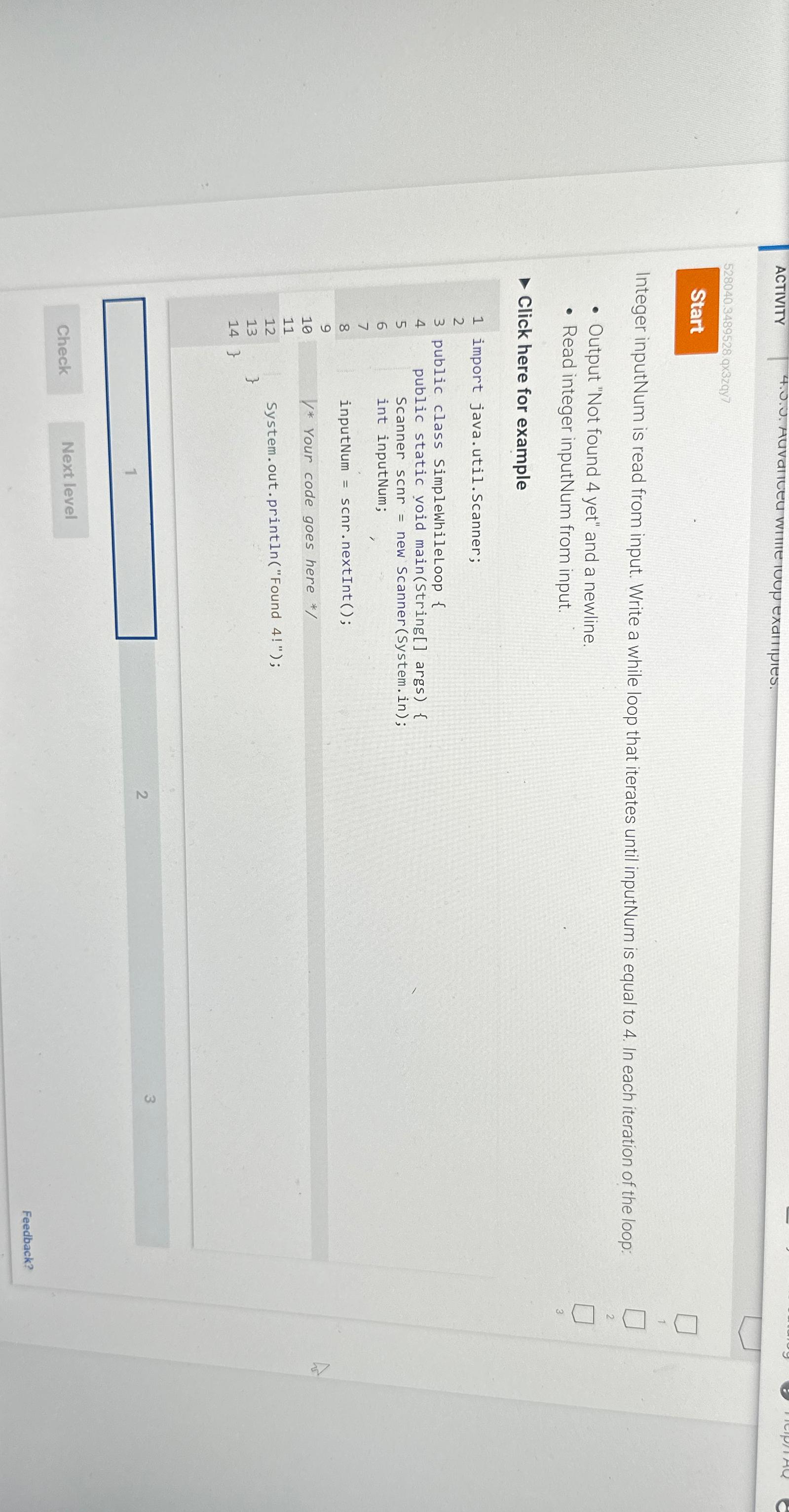 Solved ACTIVITY528040.3489528.qx3zqy7Integer inputNum is | Chegg.com