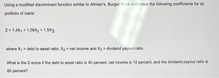 Solved Using a modified discriminant function similar to | Chegg.com