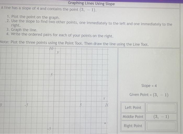 Solved A line has a slope of 4 and contains the point | Chegg.com