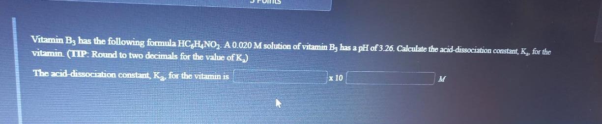 [Solved]: Vitamin B3 has the following formula HC6H4NO2