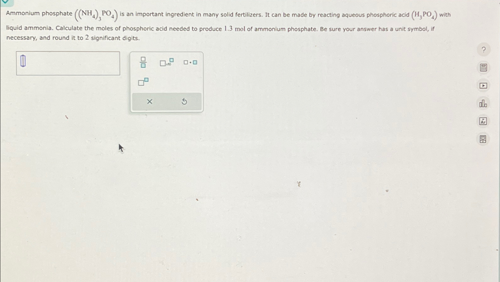 Solved Ammonium phosphate ((NH4)3PO4) ﻿is an important | Chegg.com