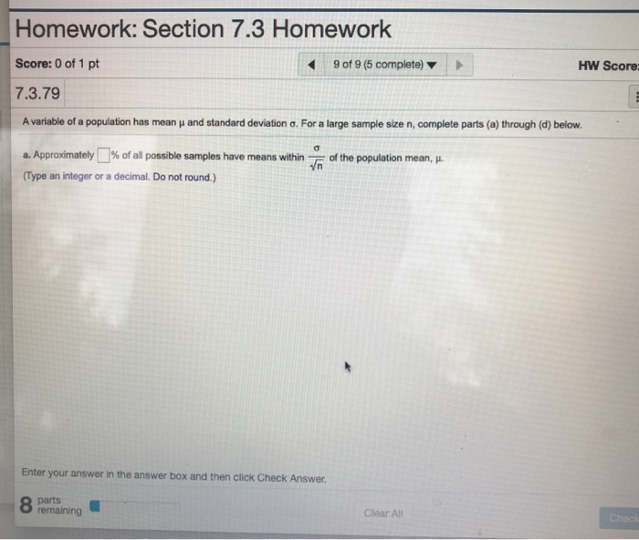 Solved Homework Section 7 3 Homework Score 0 Of 1 Pt 9 Of