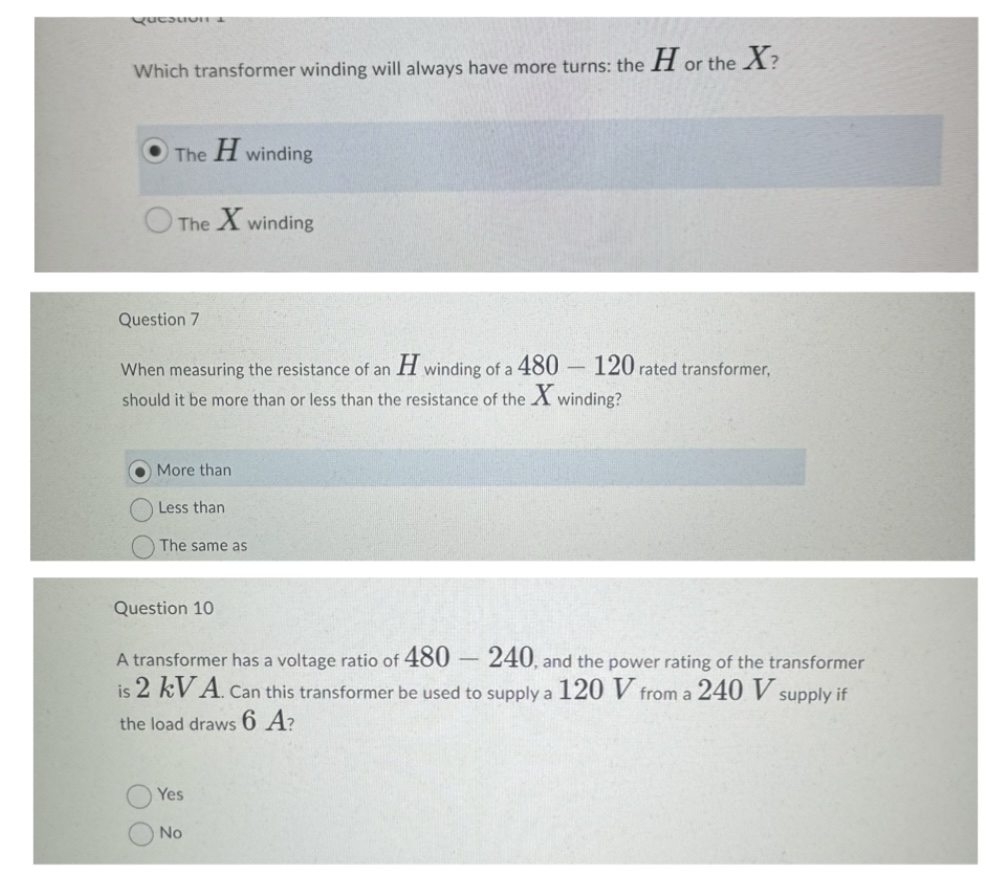 Solved Which transformer winding will always have more | Chegg.com
