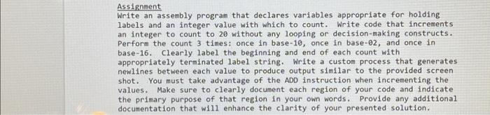 Solved Assignment Write an assembly program that declares | Chegg.com