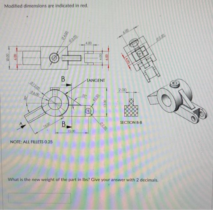 Solved Create the part shown below. Unit system: IPS Decimal | Chegg.com