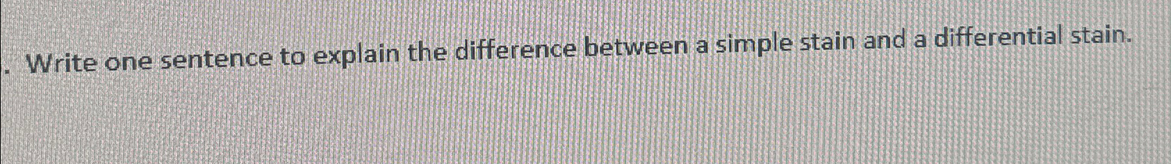Solved Write one sentence to explain the difference between | Chegg.com Solved Write one sentence to explain the difference between | Chegg.com