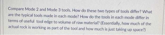 Compare Mode 2 and Mode 3 tools. How do these two | Chegg.com