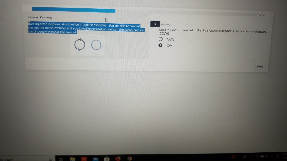 Solved 514 Induced Current Two Separate Loops Are 