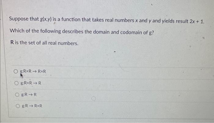 Solved Suppose that g(x,y) is a function that takes real | Chegg.com