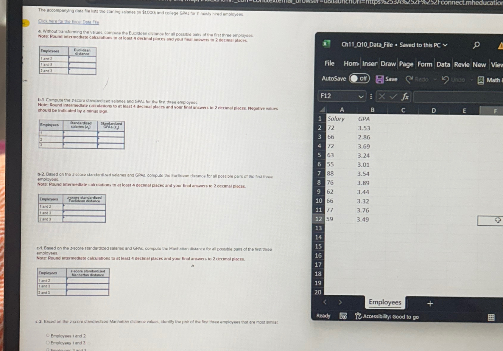 Solved The accompanying data file lists the starting | Chegg.com