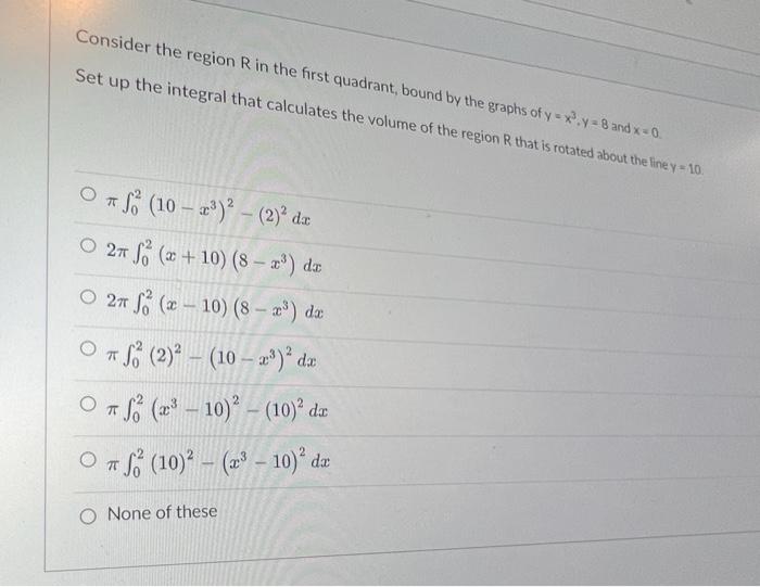 Solved Consider the region R in the first quadrant, bound by | Chegg.com