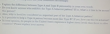Solved Explain the difference between Type A and Type B | Chegg.com